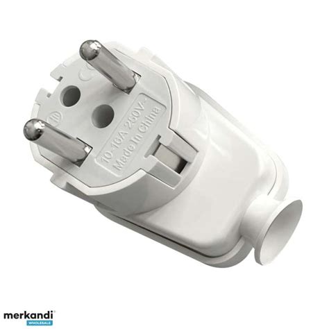 Uni Schuko 16a Angled Plug 230v White 24 Pieces Poland New The