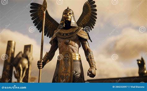 Horus The Egyptian God Of The Sky And Kingship Stock Illustration