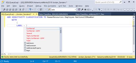 Add Sensitivity Classification Command In Sql Server 2019 Devart Blog