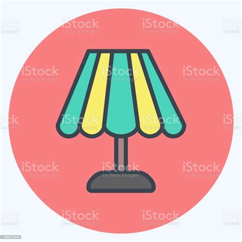 아이콘 램프 웹 인터페이스 기호에 적합합니다 컬러 메이트 스타일 편집 가능한 간단한 디자인 디자인 템플릿 벡터 간단한 기호 그림 0명에 대한 스톡 벡터 아트 및 기타 이미지