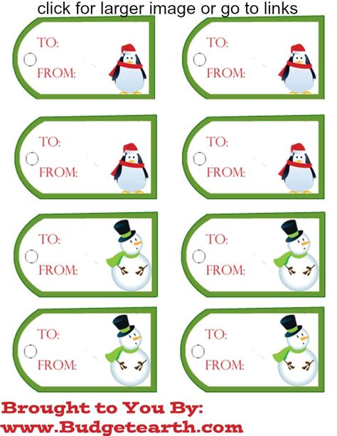 Printable Gift Tags Free