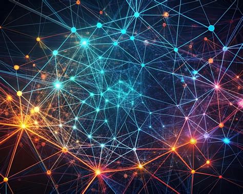 Virtual Data Flow A Complex Network Of Lines And Nodes Premium AI