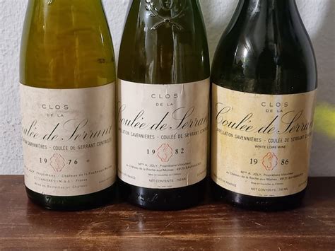 1976 1982 And 1986 Joly Clos De La Coulée De Serrant Catawiki