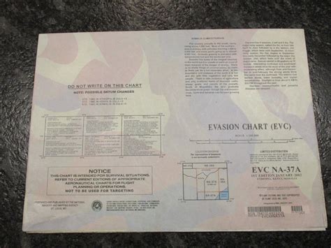 Us Military Forces Evasion Chart Map Evc Na 37a Ethiopia Kenya Somalie