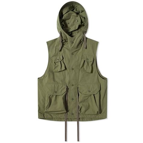 Engineered Garments Ripstop Field Vest Olive End Us