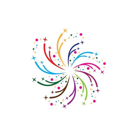 Premium Vector Firework Vector Icon Illustration Design Template