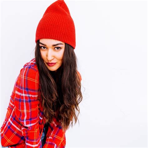 Premium Photo Stylish Brunette Girl Urban Fashion Look Checkered