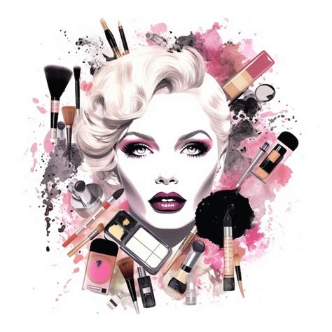 Premium Photo Arafed Image Of A Woman With Makeup And Makeup Brushes