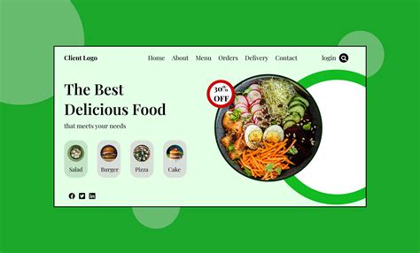 Food Website Template Design Figma