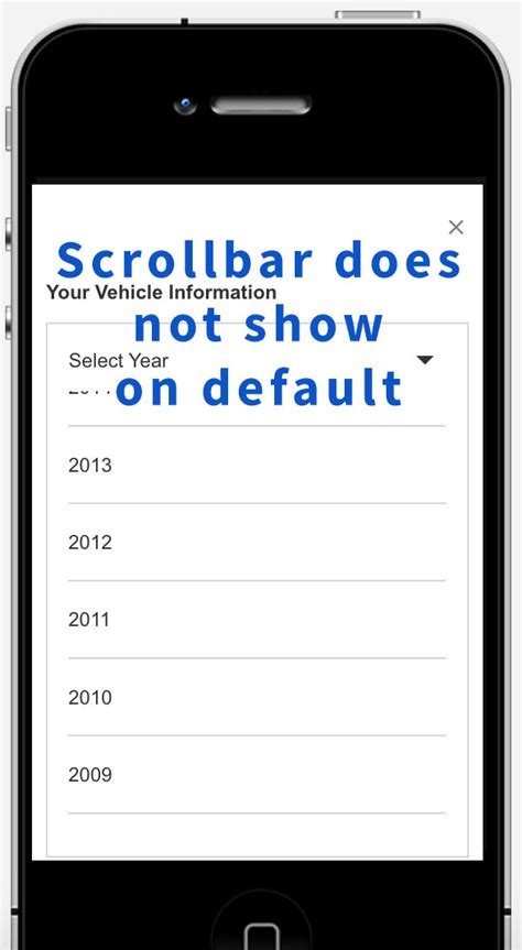 Html Scrollbar Doesnt Show On Mobile Device Stack Overflow