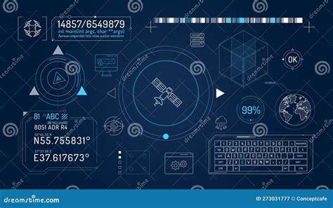 Set Of Infographic Elements About Satellite And Quadcopter Data