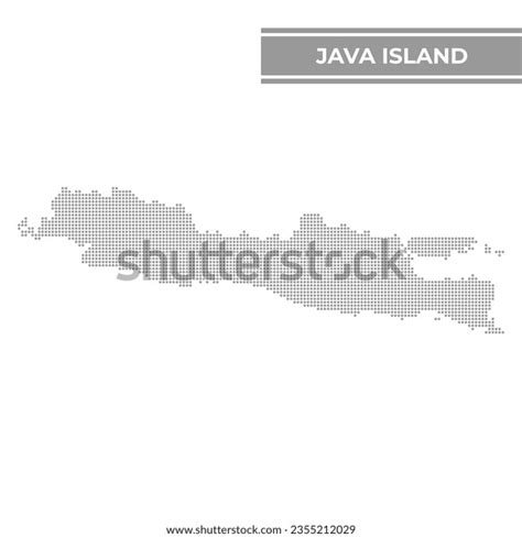 Dotted Map Java Island Indonesia Stock Vector Royalty Free 2355212029 Shutterstock
