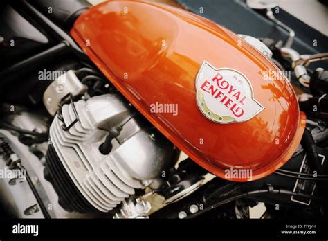 Royal Enfield Interceptor Cc Motorcycle Built In India Seen In UK Stock Photo Alamy