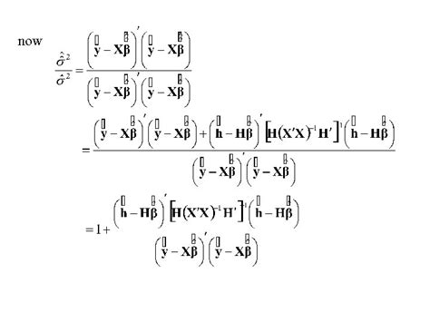 The General Linear Model Distributional Properties Of The