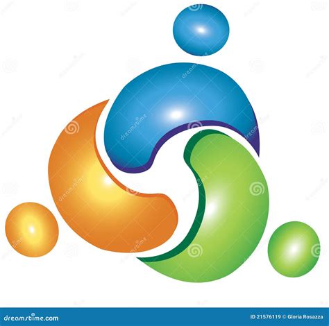 Teamwork Helping Logo Cartoon Vector 21576119