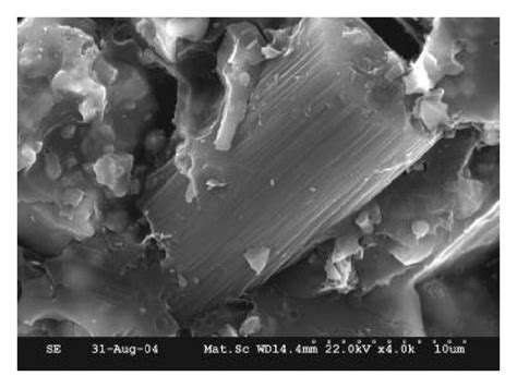 A Optical Micrograph Of The Composite B Sem Micrograph With