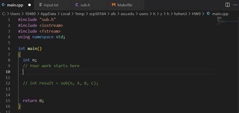 Solved Main Cpp Makefile And 3 Test Objects That You