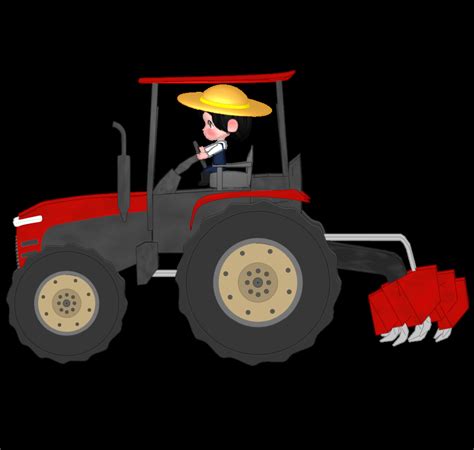トラクターに乗る農家のイラスト いらすとマッピング