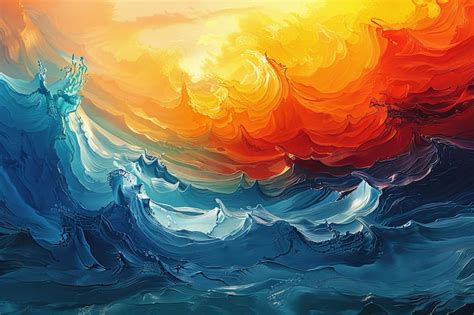 Premium Photo A Passover Red Sea Rhapsody Abstract Interpretation Of