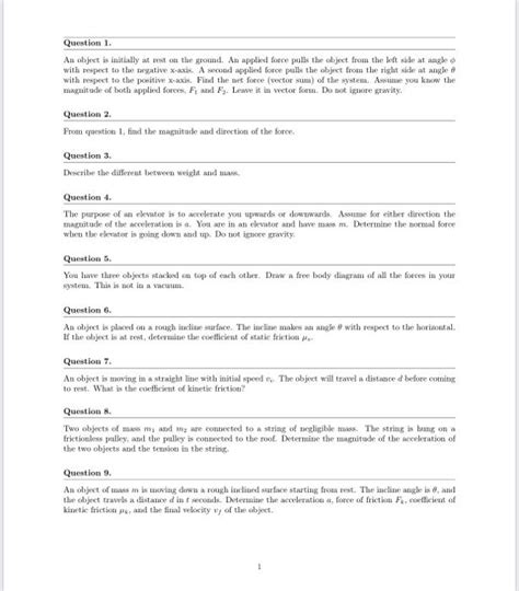 Solved An Object Is Initially At Rest An The Ground An Chegg