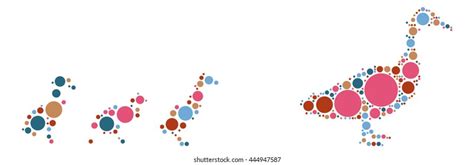Duck Shape Vector Design By Color Stock Vector Royalty Free 431716375
