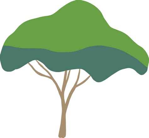 árbol De Simplicidad Dibujo A Mano Alzada Diseño Plano 11835688 Png