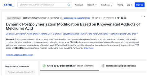 Dynamic Postpolymerization Modification Based On Knoevenagel Adducts Of Meldrums Acid