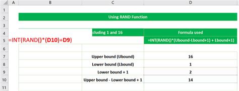 How To Generate A Random Number Between 1 To 16 In Excel Spreadcheaters