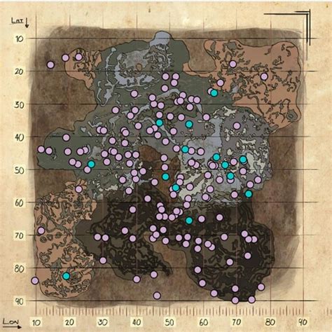 Ark Survival Evolved Resource Map World Map Atlas