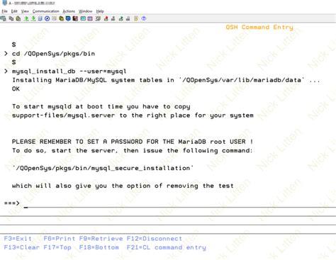 Verify Mariadb Mysql On Ibm I Nick Litten Ibm I As400 Iseries