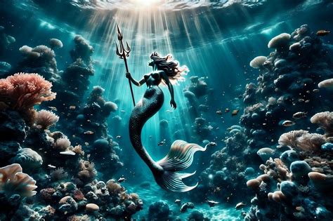Download Ai Generated Mermaid Underwater Royalty Free Stock