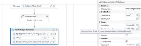 Cannot Write Range After Extract Document Data Document Understanding