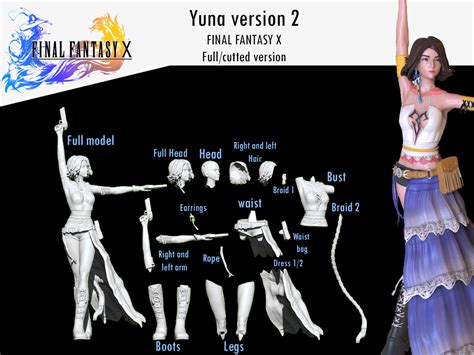 3d File Diorama Final Fantasy X Tidus Yuna Yuna Ffx 2 Yuna Sexy