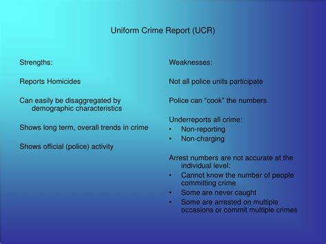 PPT Uniform Crime Report UCR PowerPoint Presentation Free Download ID