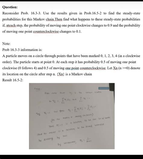 solved question reconsider prob 16 3 3 use the results