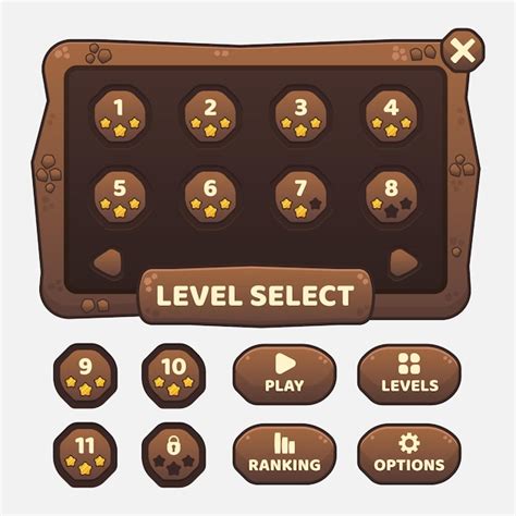 Kit D interface Graphique De Modèle De Jeu De Vecteur Vecteur Gratuite