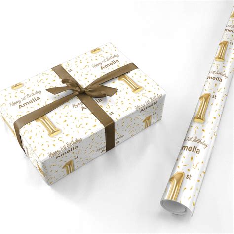 Personalised 1st Birthday Wrapping Paper Dyefor