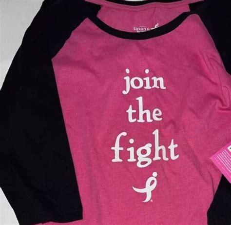 Susan G Komen Hope Fight Cure Breast Cancer Pink Ribbon T Shirt 3 4