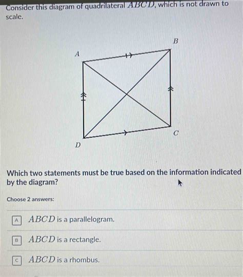 Solved Consider This Diagram Of Quadrilateral ABCD Which Is Not Drawn