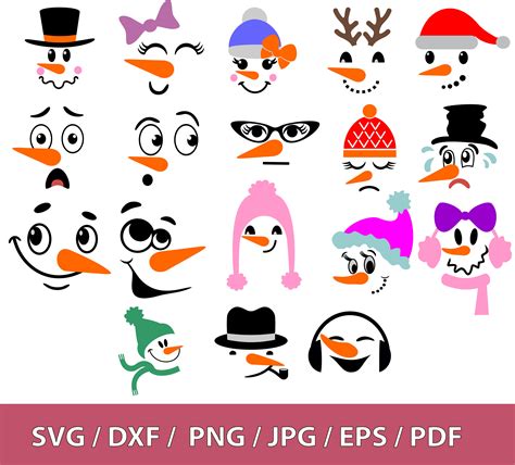 70 Off Snowman Face Svg Christmas Svg File Snowman Cut Etsy