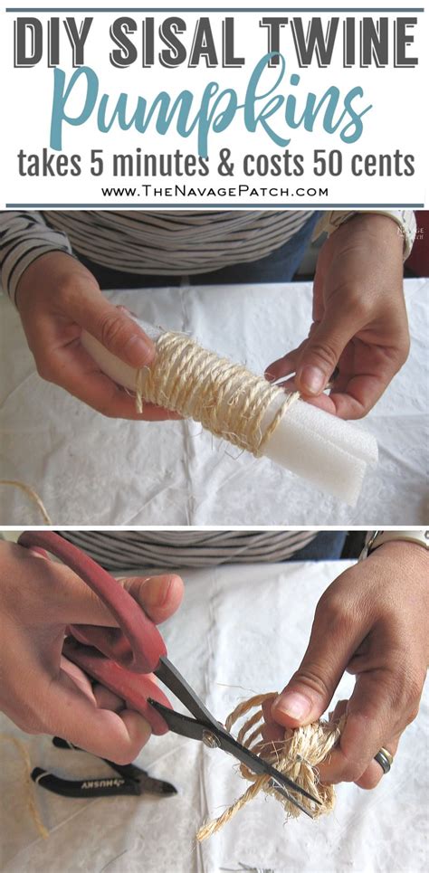 DIY Sisal Twine Pumpkins A Minute Craft The Navage Patch
