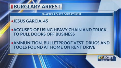 Man Arrested On Suspicion Of Using Truck To Burglarize Shafter Business
