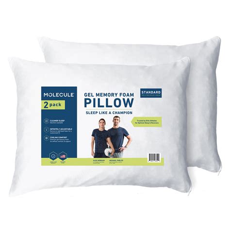 Molecule Memory Foam Medium Support Pillow Set Of 2 And Reviews Wayfair