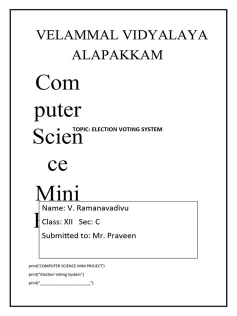 Mini Project 20 Pdf