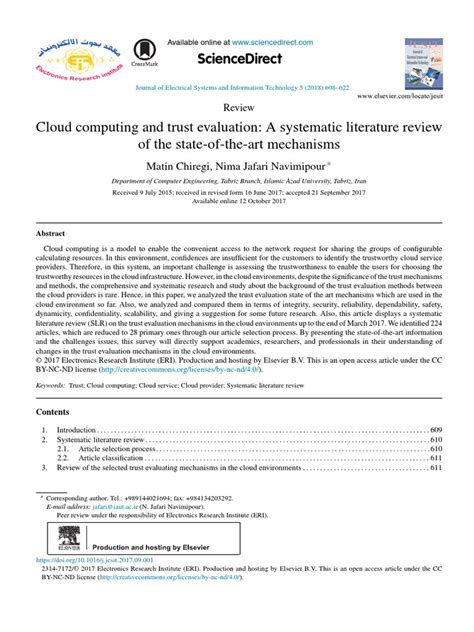 Cloud Computing And Trust Evalution Pdf Cloud Computing Reliability Engineering