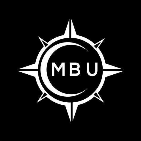 Mbu Abstract Monogram Shield Logo Design On Black Background Mbu