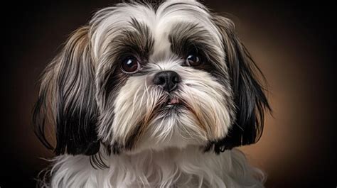 Retrato Realista Del Perro Shih Tzu Generado Por La Ia Foto Premium