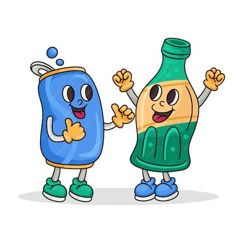 손으로 그린 소다 만화 그림 무료 벡터