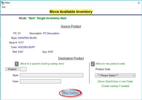 Move Available Inventory