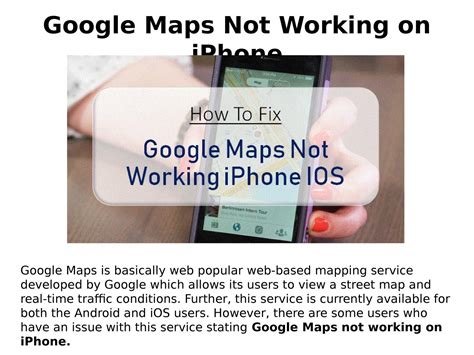 Google Maps Not Working On IPhone